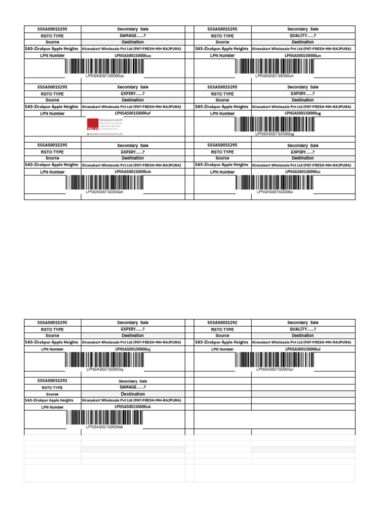 Copy of LPN_Printing_Format - Sheet7 (4) | PDF