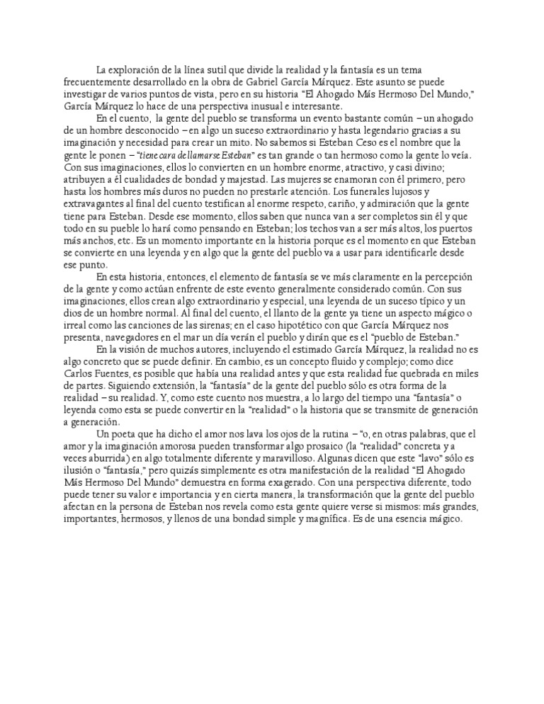 El Ahogado Mas Hermoso Por Gabriel García Márquez - Analisis Literario ...