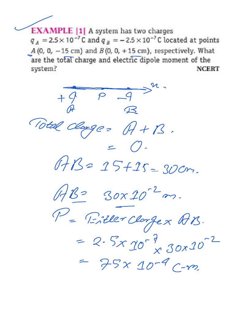 Electric Charges and Fields (Questions) Class 2 | PDF