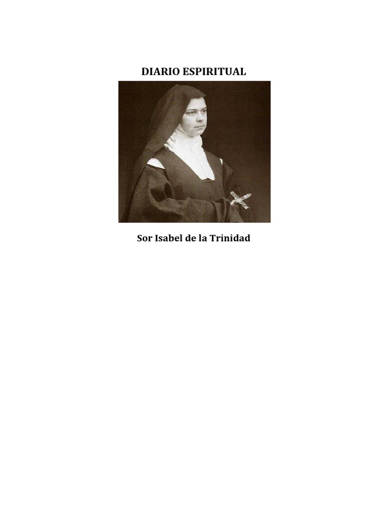 Diario Espiritual - Sor Isabel de La Trinidad | PDF | Oración | Amor