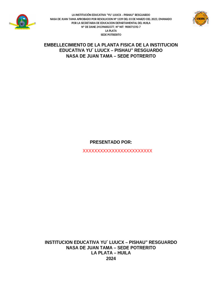 Formato Proyecto | PDF