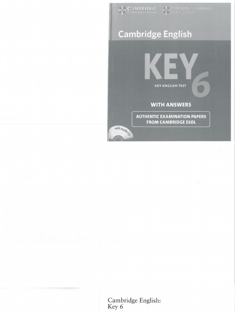 KET Key English Test 6 Cambridge | PDF