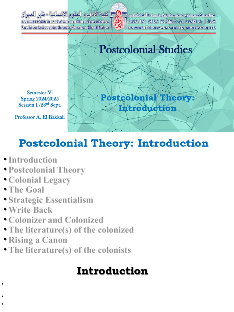 1 - Postcolonial Theory Introduction | PDF | Postcolonialism | Colonialism