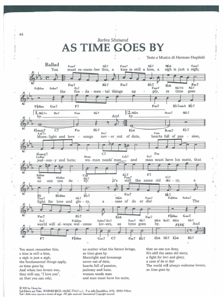 As Time Goes by | PDF