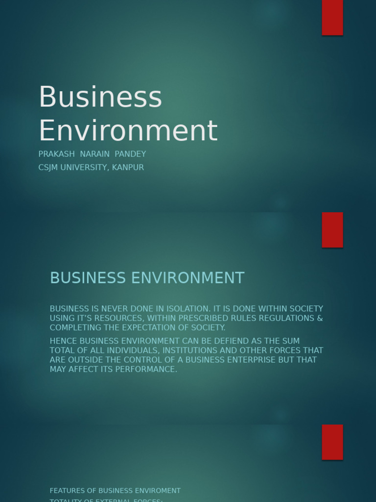 Understanding Business Environment Factors | PDF | Business | Globalization