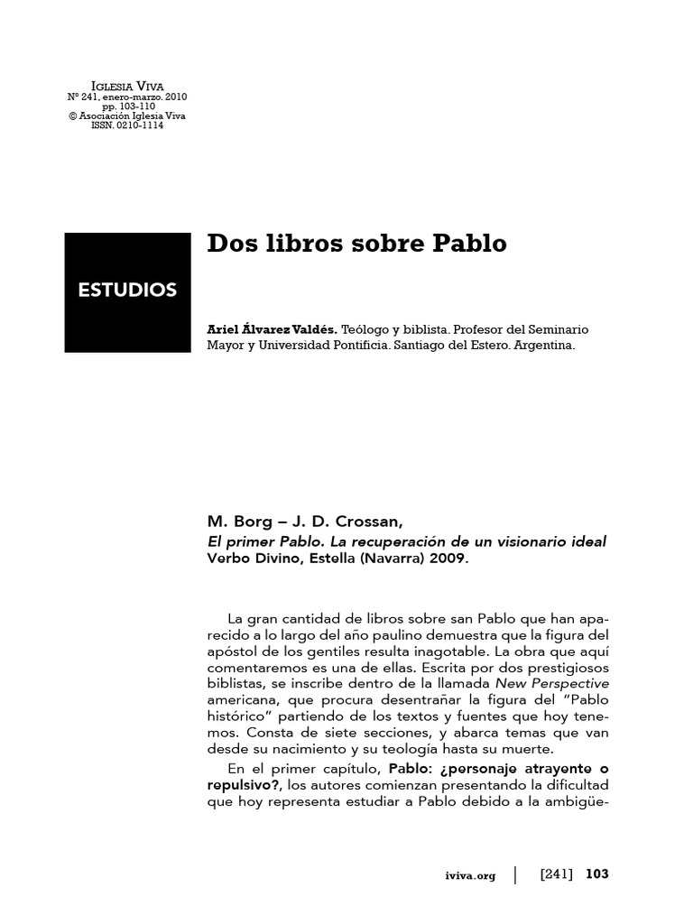 Análisis de la figura de Pablo en la Biblia | PDF | Pablo el apóstol ...