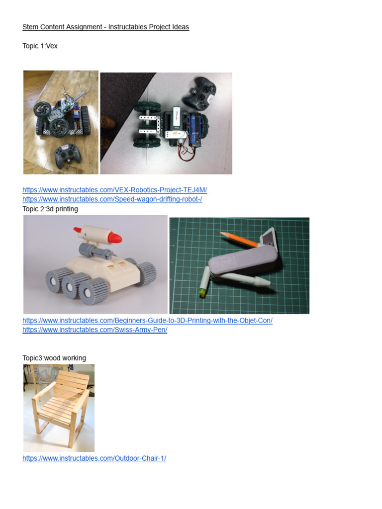 Stem Content - Instructables Template | PDF