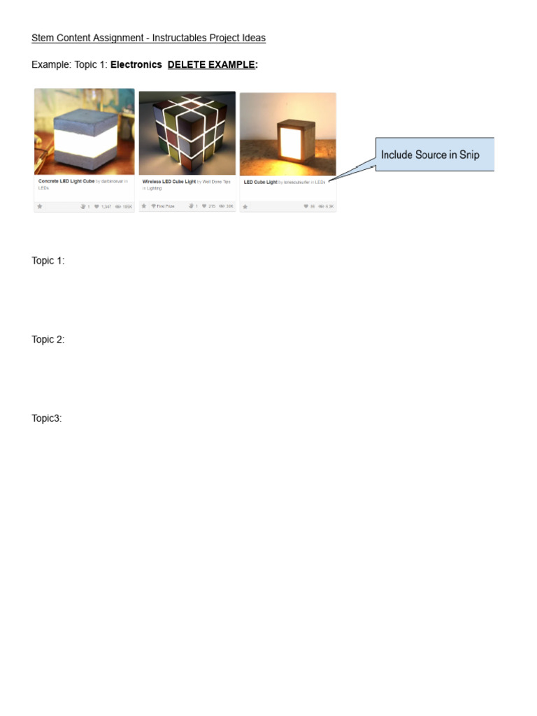 Stem Content - Instructables Template | PDF