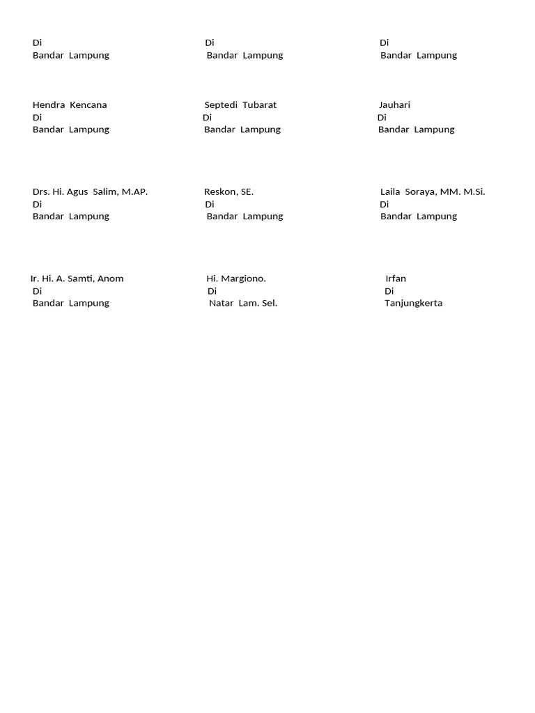 Lebel Undangan | PDF