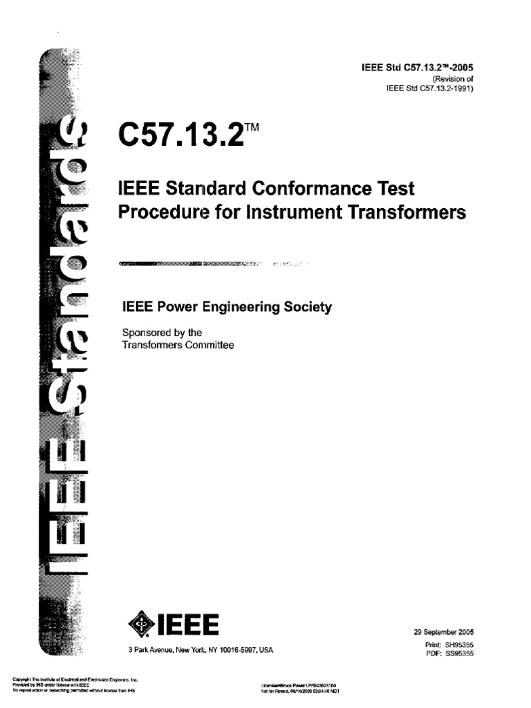 IEEE-C57.13.2 Standard Comformance Test Procedure for Instrument ...