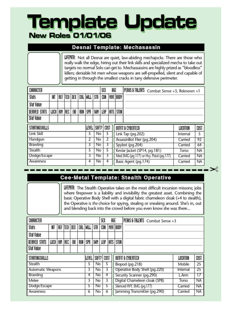 CyberPunk v3 - Core - Template Update (Web Enhancement) | PDF