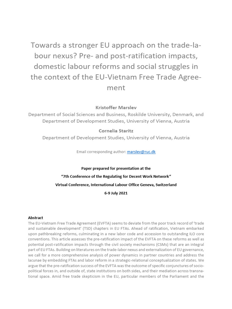 EVFTA 1 | PDF | European Union | Governance