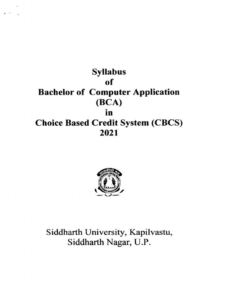BACHELOR OF COMPUTER APPLICATION Syllabus PDF | PDF