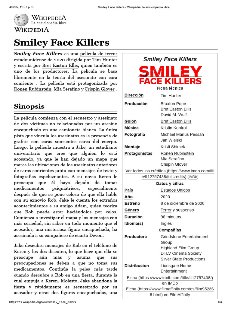 Smiley Face Killers, pdf | PDF