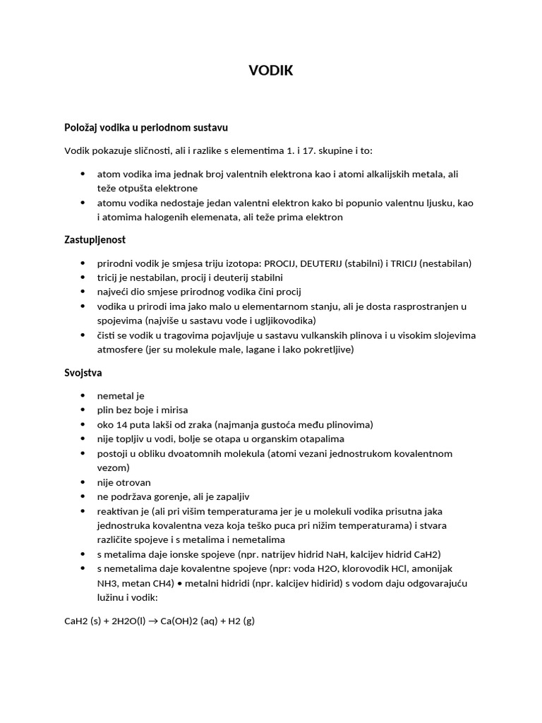 Vodik | PDF