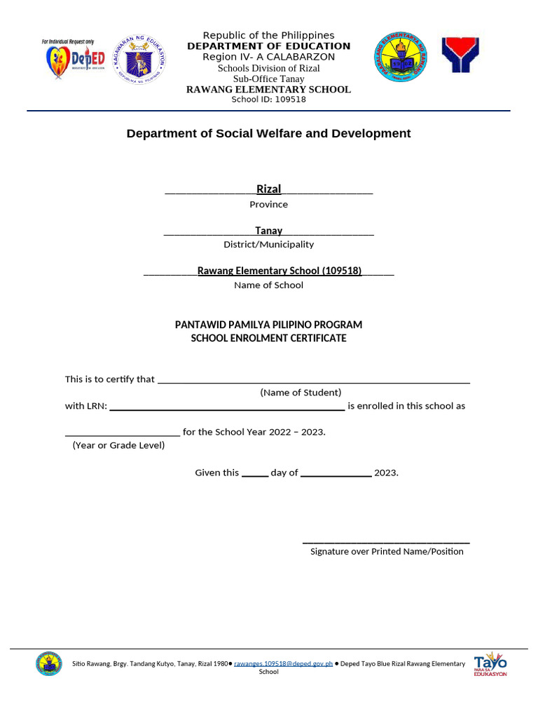 4Ps CERTIFICATE | PDF