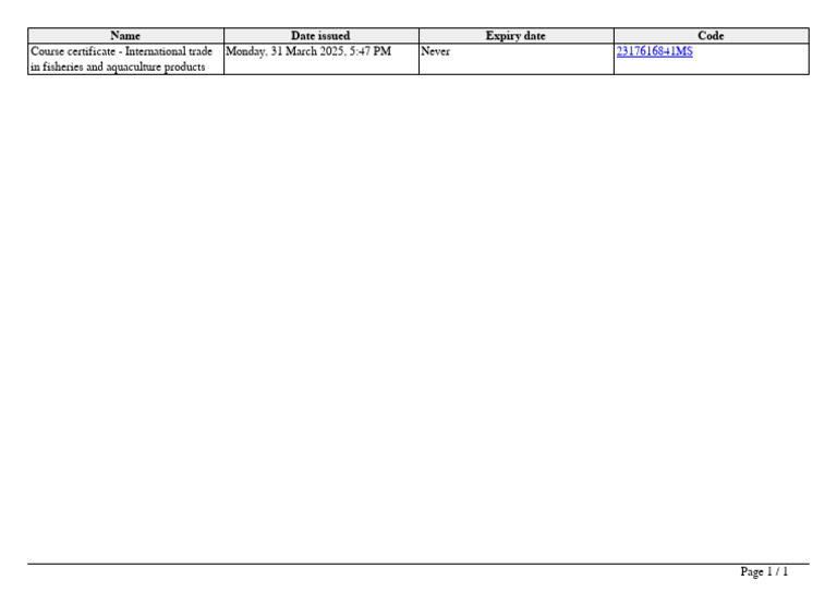 Certificate Report | PDF