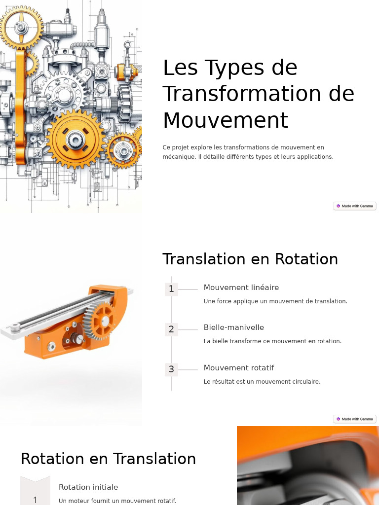 Types de Transformation de Mouvement | PDF