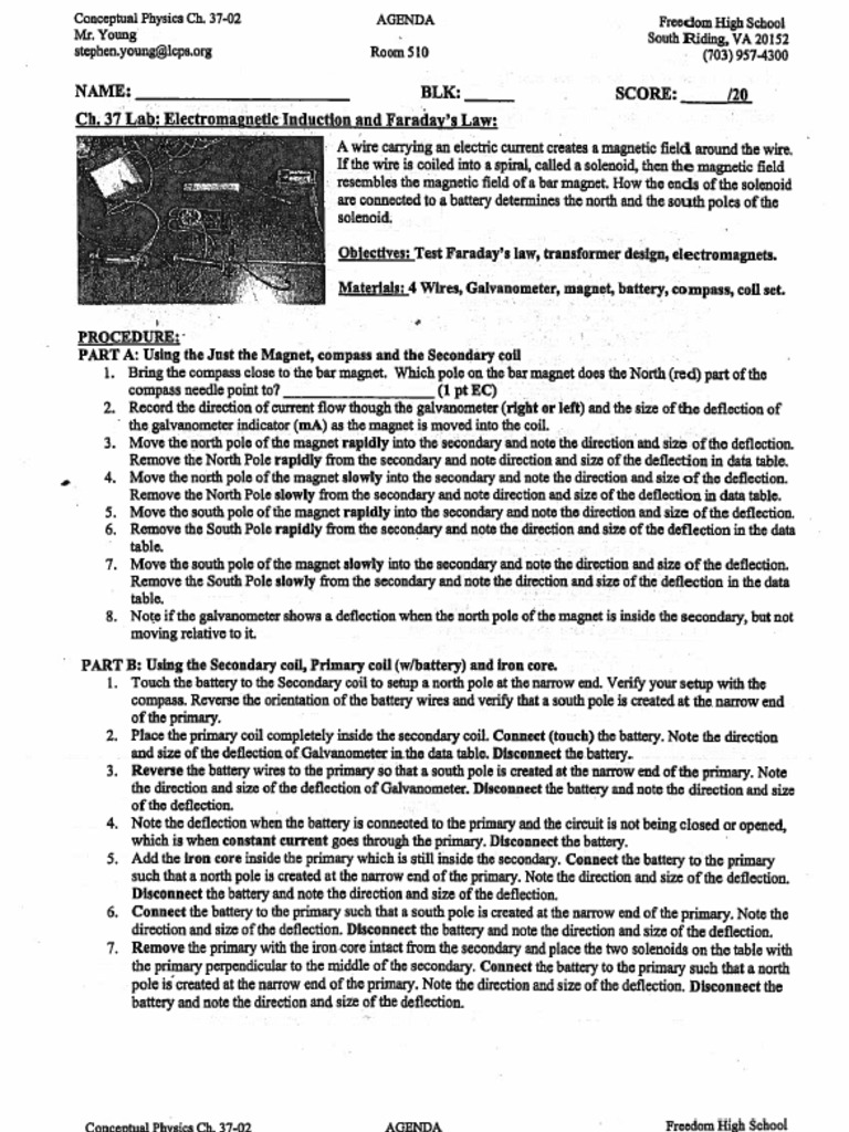 Electromagnetic Induction Lab | PDF