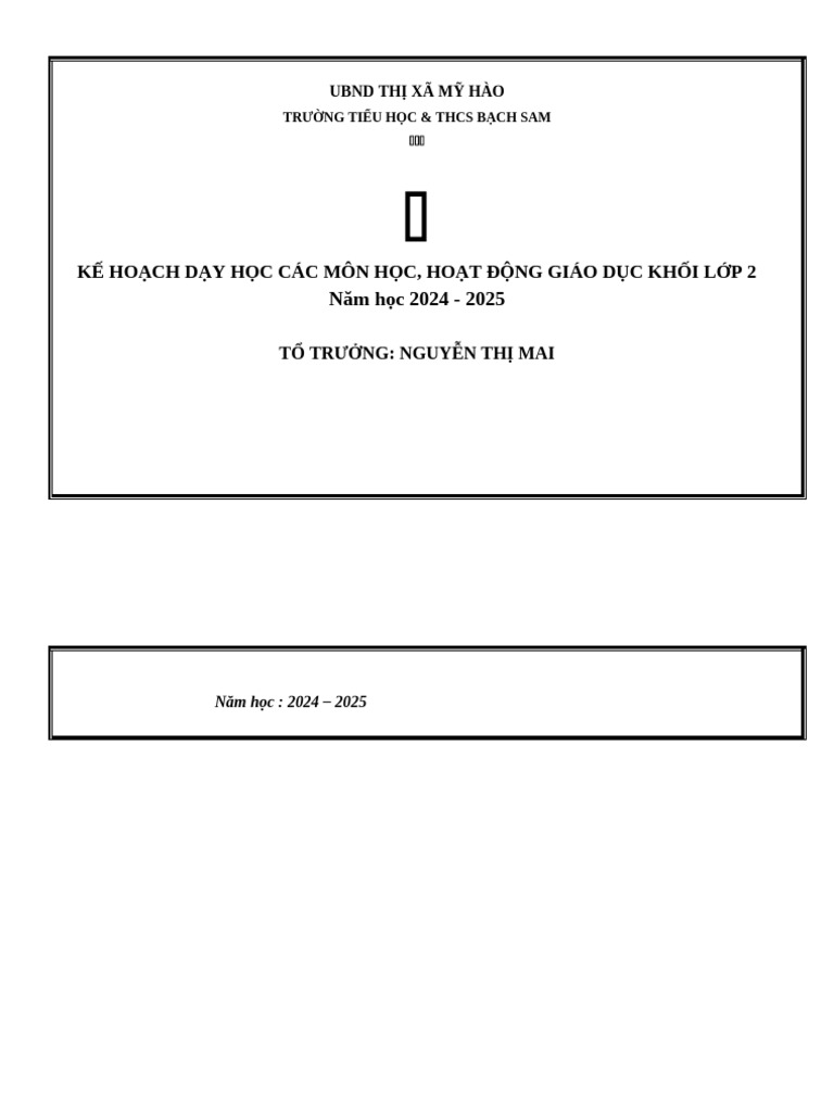 Bìa Khdh Các Môn Học Lớp 2 (1) | PDF