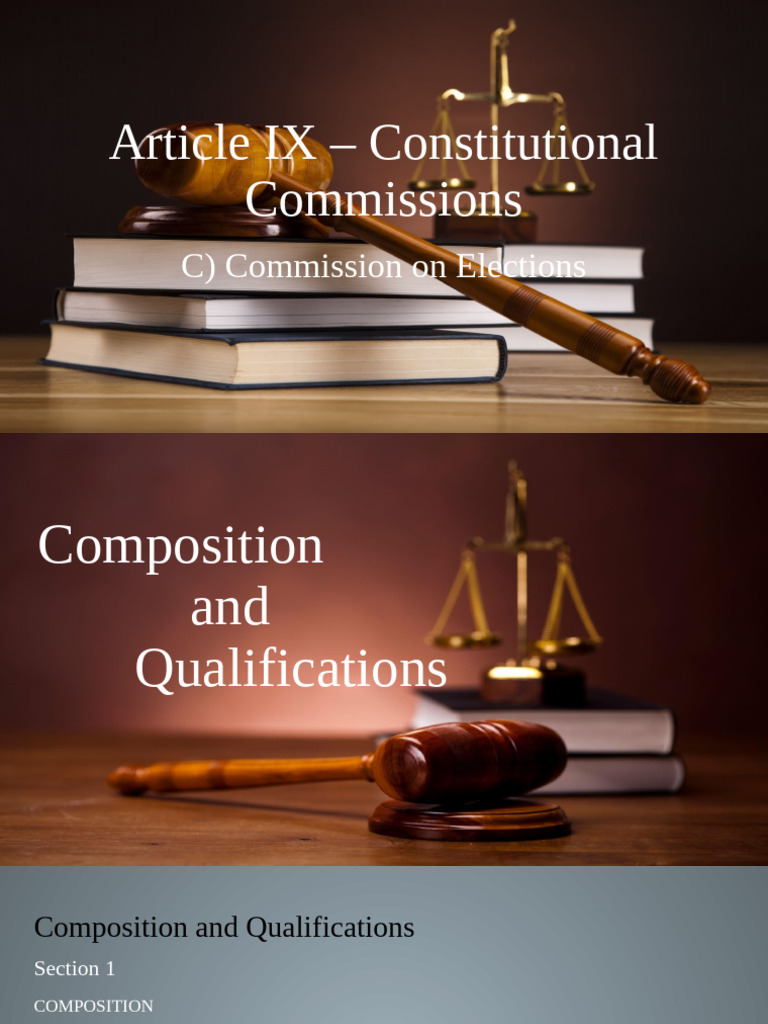 Article IX - Constitutional Commissions | PDF | Commission On Elections (Philippines) | Elections