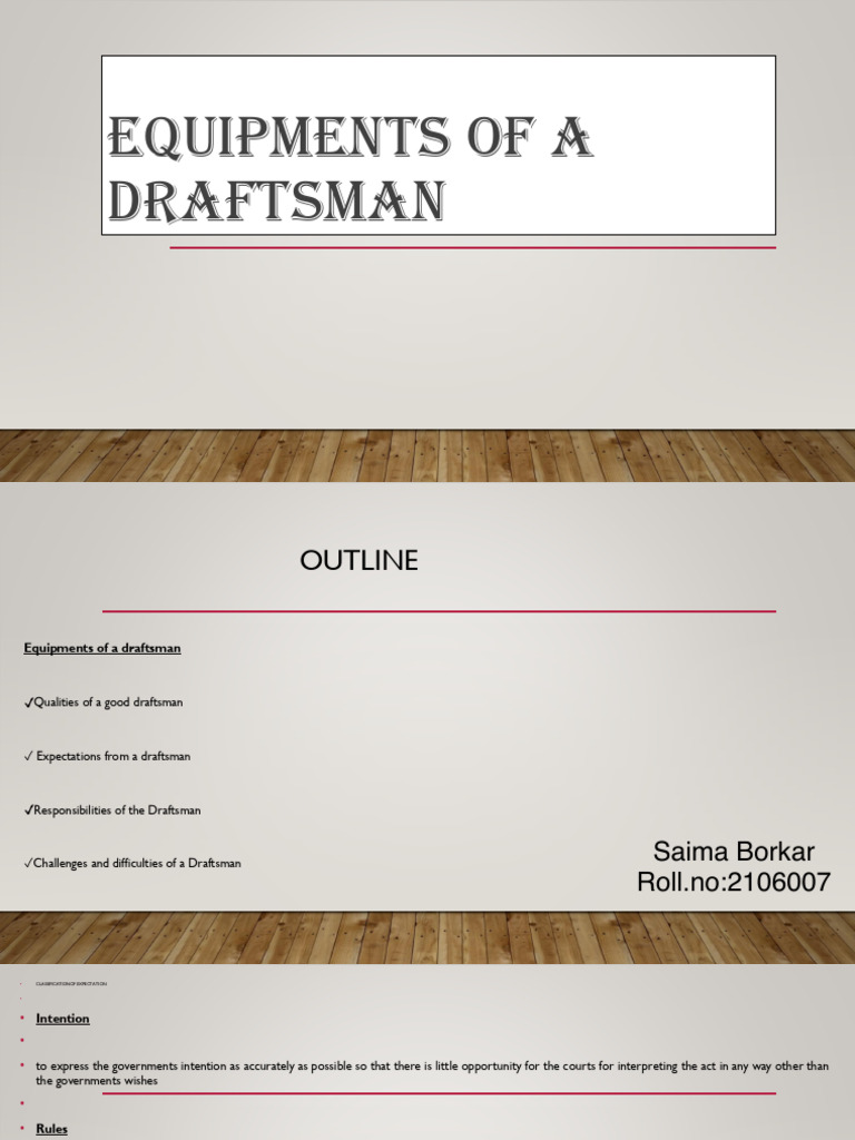Qualities and Responsibilities of Draftsmen | PDF | Legal Documents ...