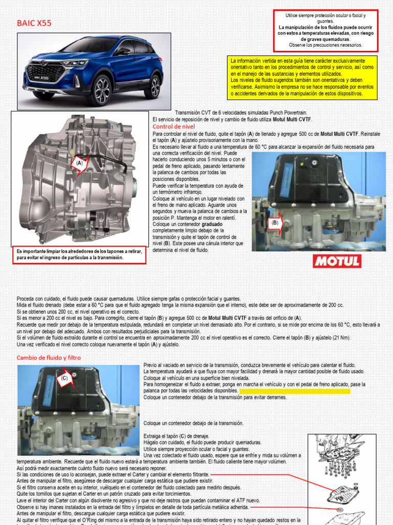 BAIC X55 Servicio de Transmisión Automática | PDF