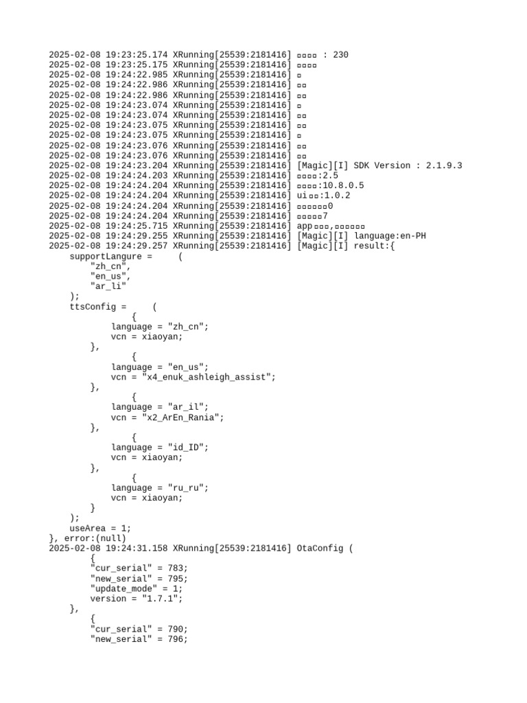 XRunning App Log Summary | PDF