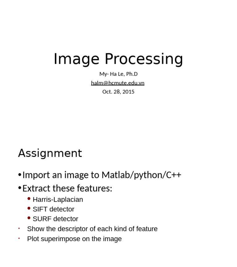 Lecture9-ScaleSpace Assignment (1) | PDF