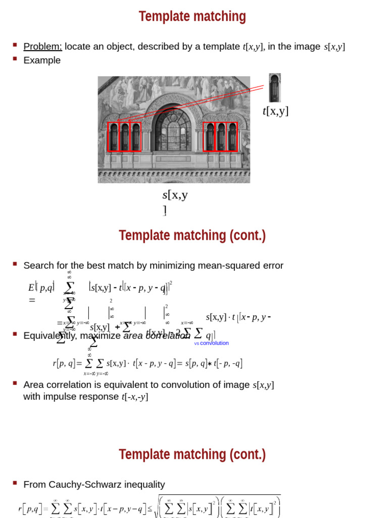 Lecture7 TemplateMatching | PDF | Discrete Fourier Transform | Signal ...