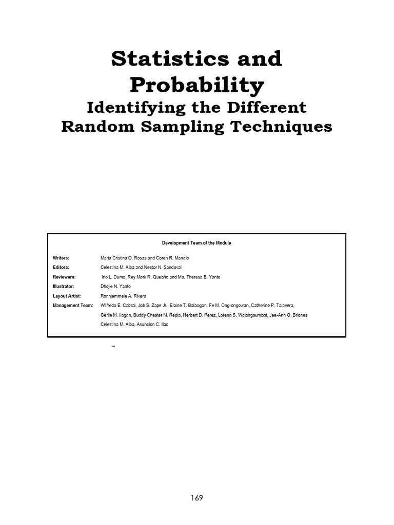 edited-Statistics-and-Probability-Grade-11 - Week-5 | PDF | Variance ...