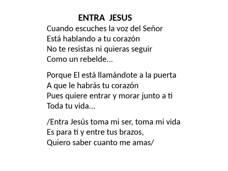 Entra Jesus | PDF