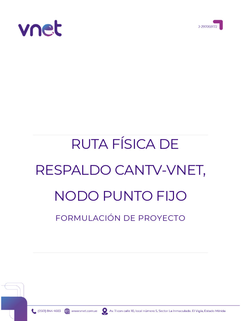 Ruta Fisica Proyecto Vnet Cantv - Vnet Nodo Punto Fijo | PDF