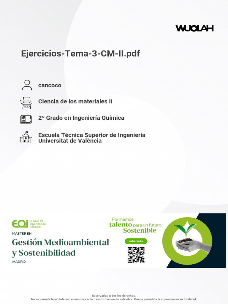Wuolah Free Ejercicios Tema 3 CM II | PDF | Ingeniería
