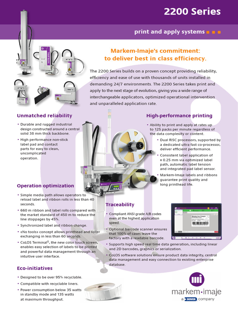 2200 Ds HQ f1 Markem Imaje | PDF | Barcode | Computing