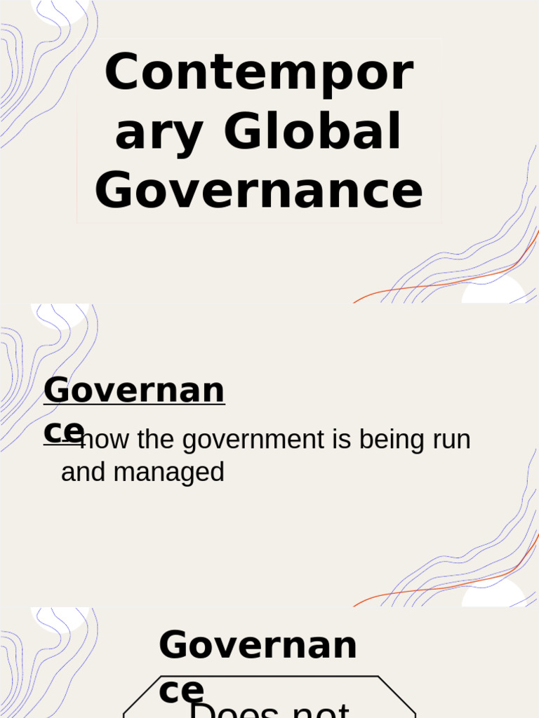 Understanding Global Governance Today | PDF | United Nations ...