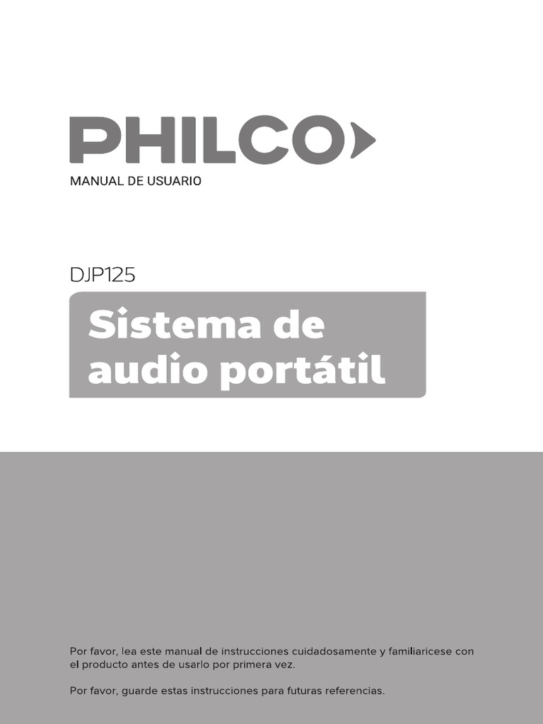 Philco DJP125 - Manual de Usuario - OUT | PDF