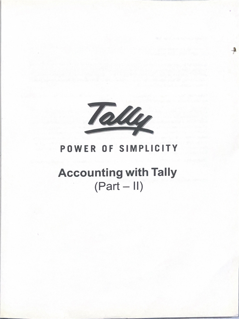 Tally Vol 2 | PDF