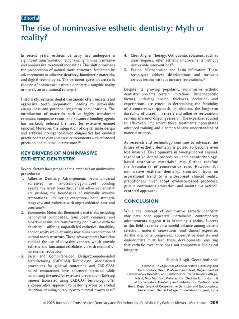 The Rise of Noninvasive Esthetic Dentistry Myth.1 | PDF | Tooth Enamel ...