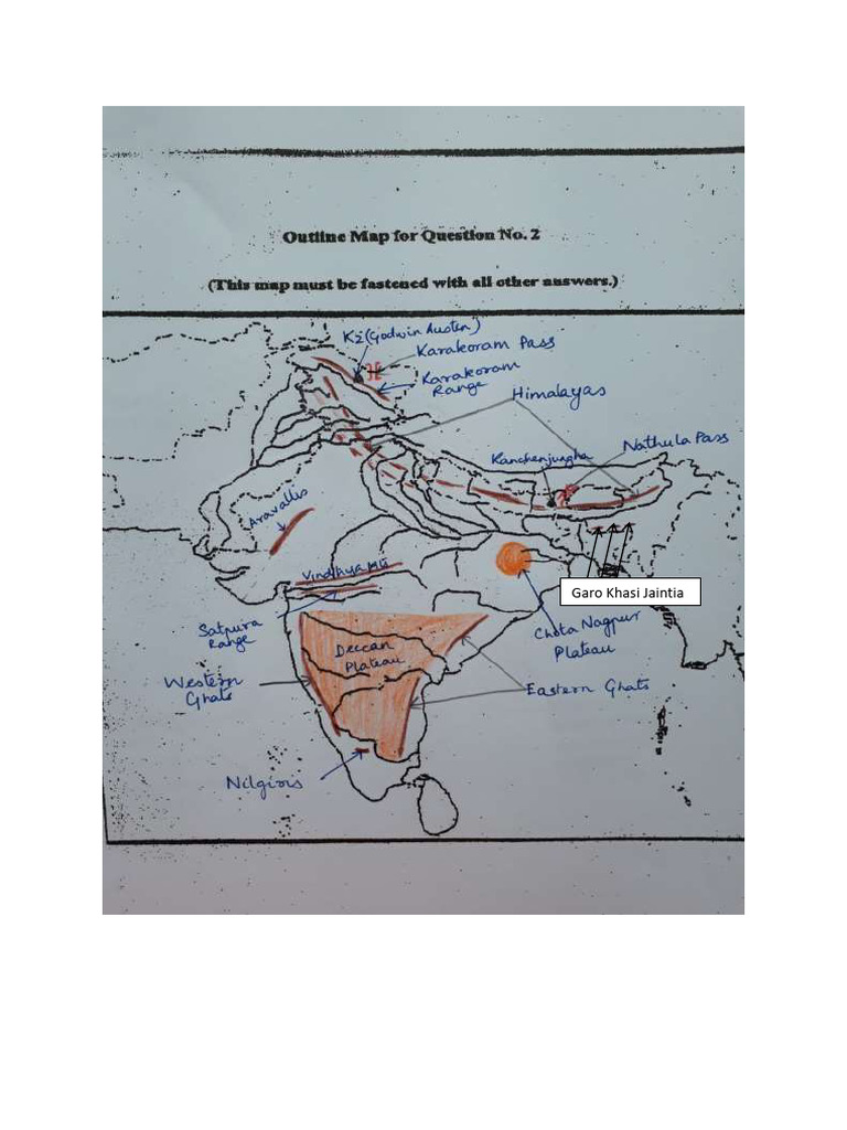 India Map- Physical Features$20240909104929 | PDF