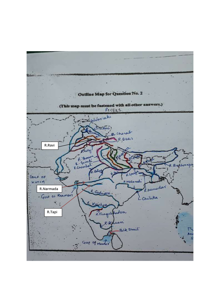 India Map - Rivers and Water Bodies$20240909104929 | PDF