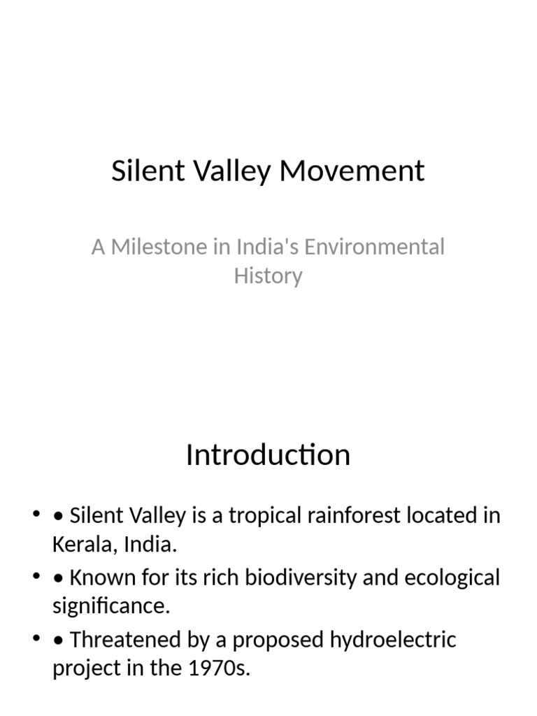 Silent Valley Movement PPT | PDF