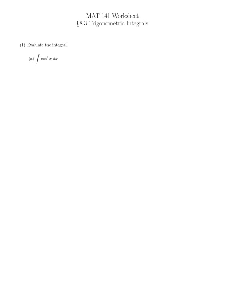 Section 8.3 Worksheet | PDF
