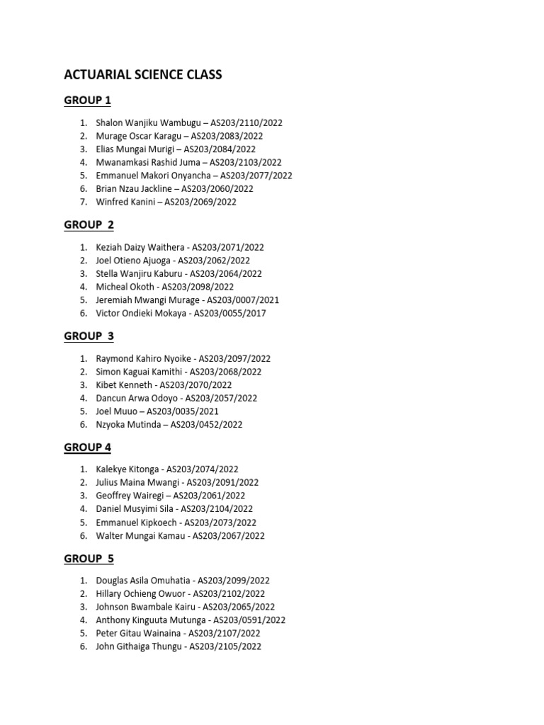 Actuarial Science Class | PDF