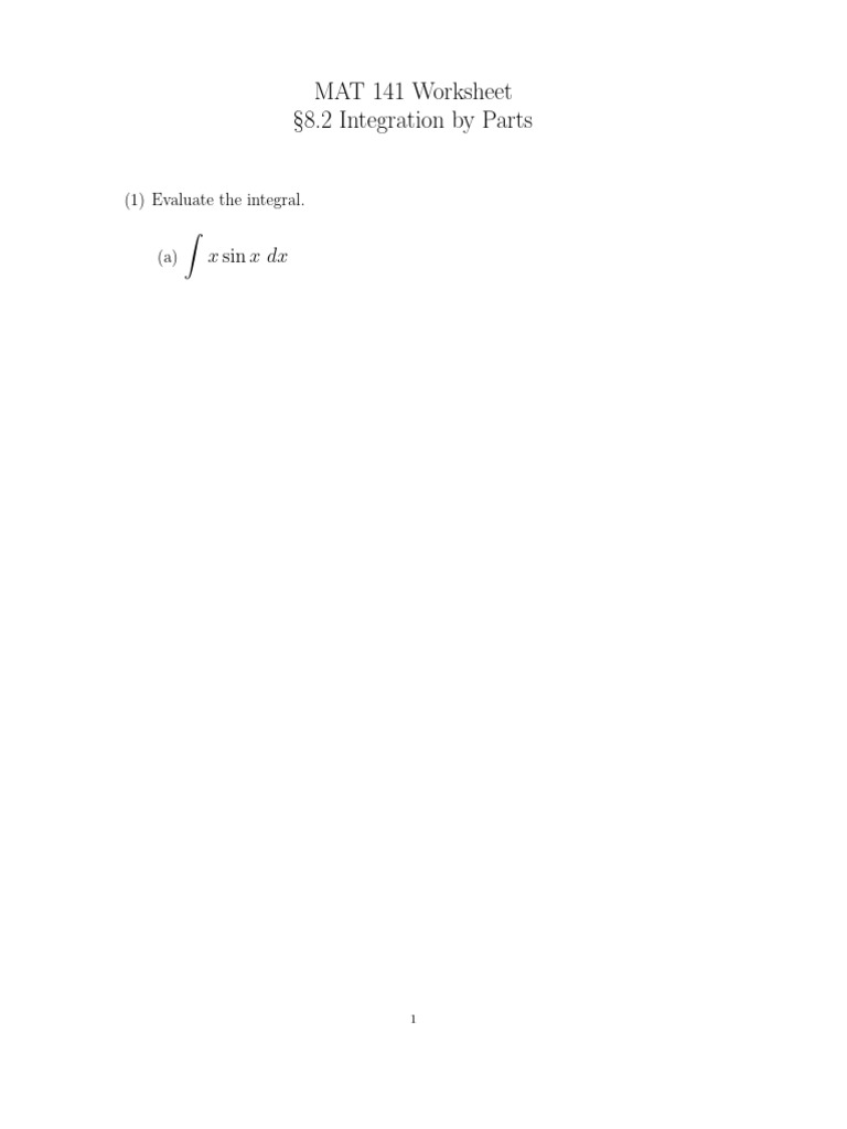 Section 8.2 Worksheet 2 | PDF