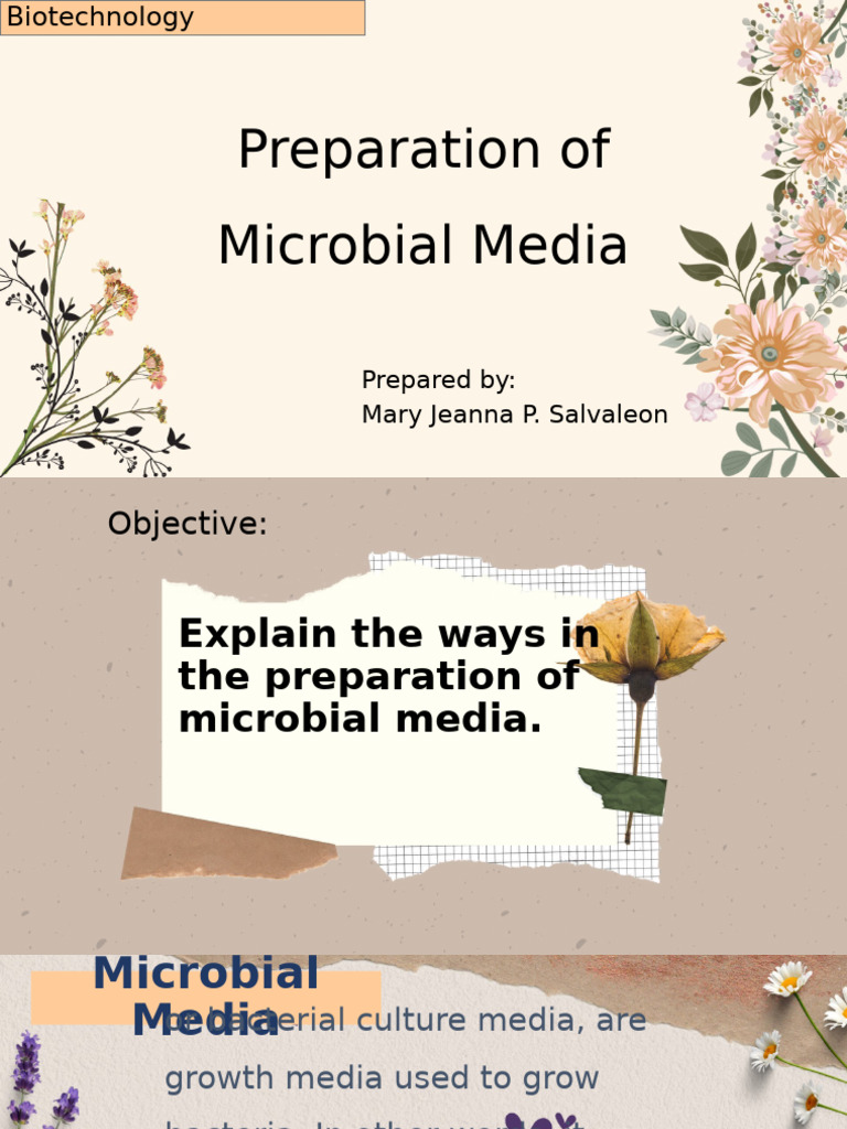 6-PREPARATION-OF-MICROBIAL-MEDIA | PDF | Growth Medium | Bacteria