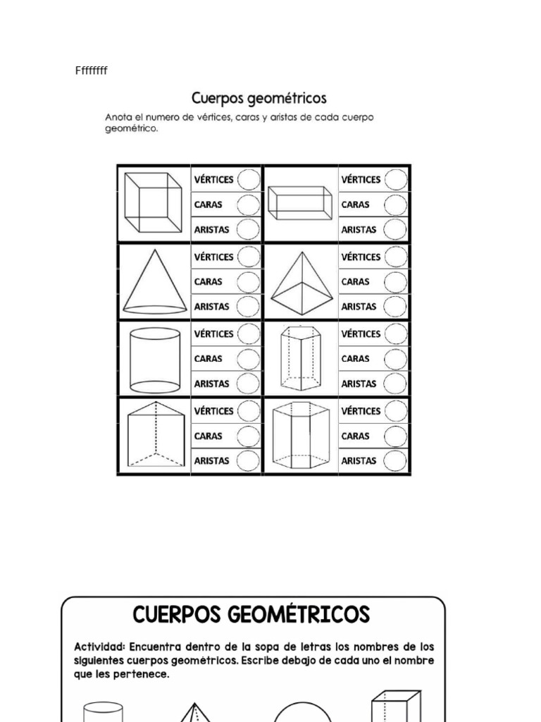 Actividades de Cuerpos Geometricos | PDF