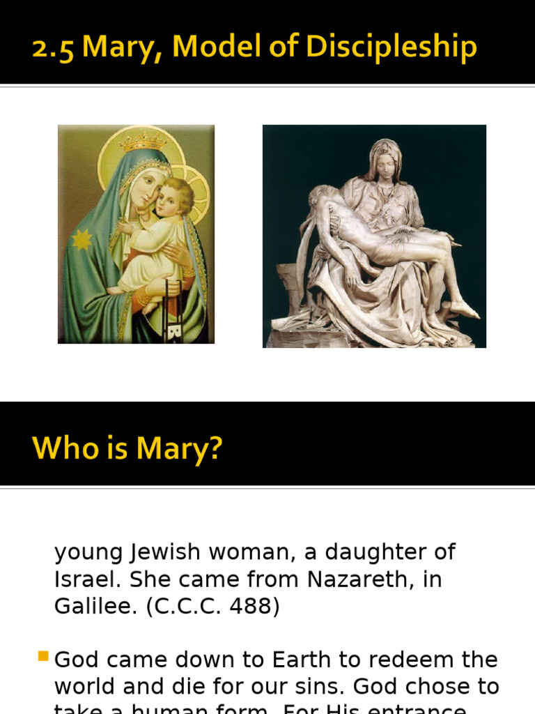 2.5 Mary Model of Discipleship | PDF | Mary, Mother Of Jesus | Jesus