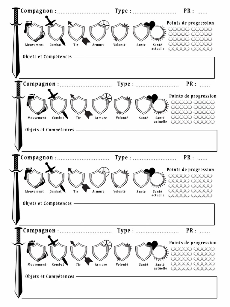 Fiche Compagnon Rosd Vendetta | PDF
