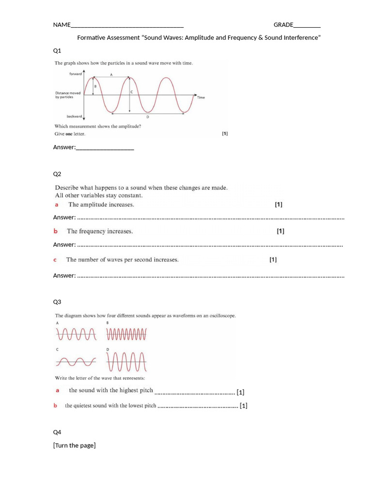 Sound waves test | PDF